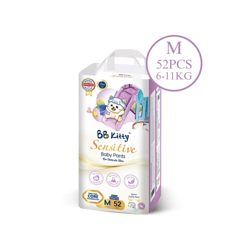 BB KITTY SENSITIVE BABY PANTS M52PCS